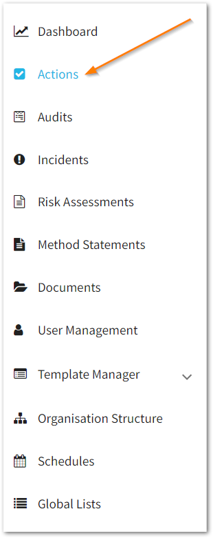 How do I complete an action?