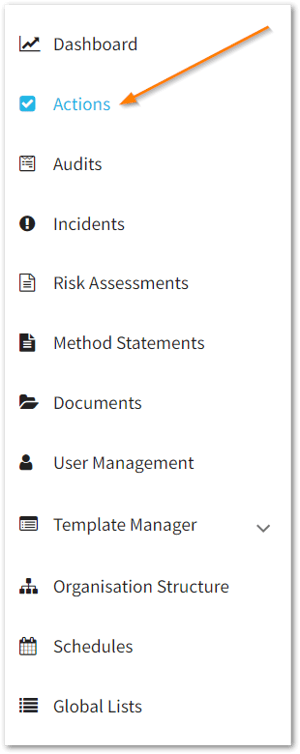 How do I create an action in the actions module?