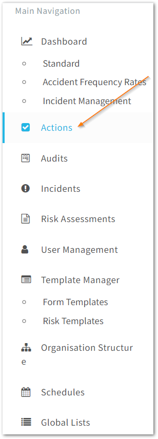 How do I create an action in the actions module?