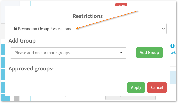 How Do I Restrict An Audit Template By Permission Group