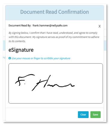 How do I confirm I have read a document?